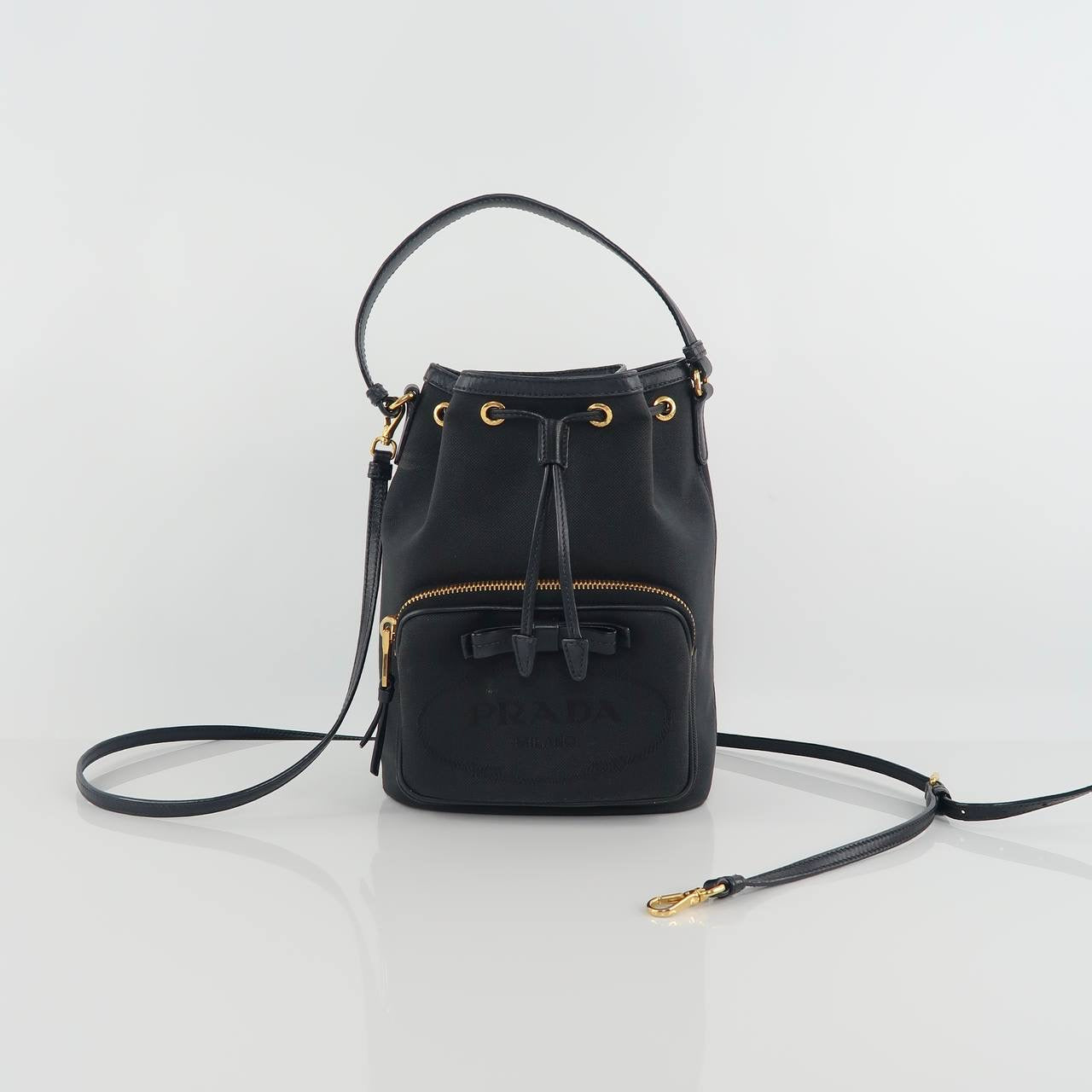 Logo Jacquard Bucket Drawstring Bag